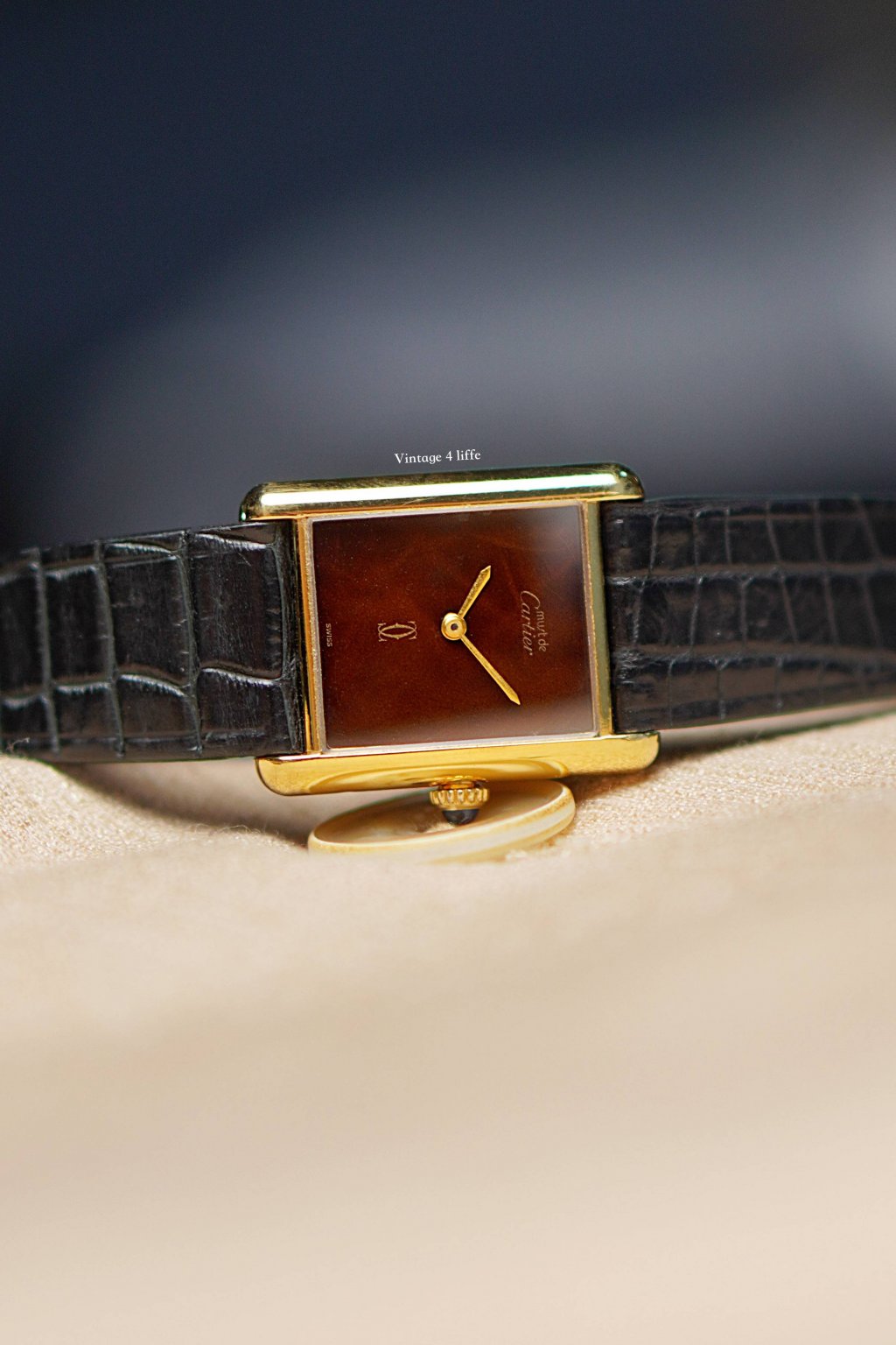 Must de CARTIER Tank Wood pattern dial - Vintage 4 Life